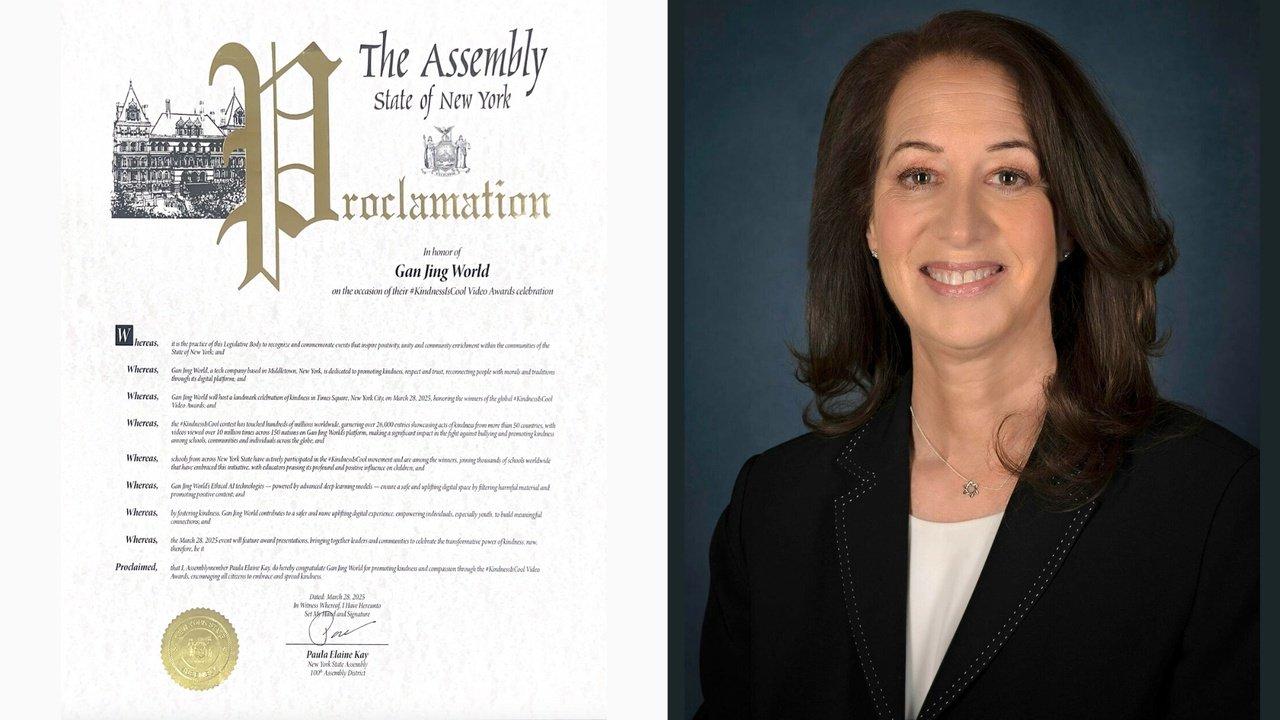 New York State Honors Gan Jing World for Inspiring Kindness, Unity, and ...
