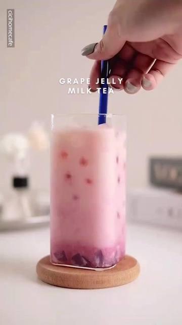 [Save and Share] Grape Jelly Milk Tea Recipe Name a song title that ...